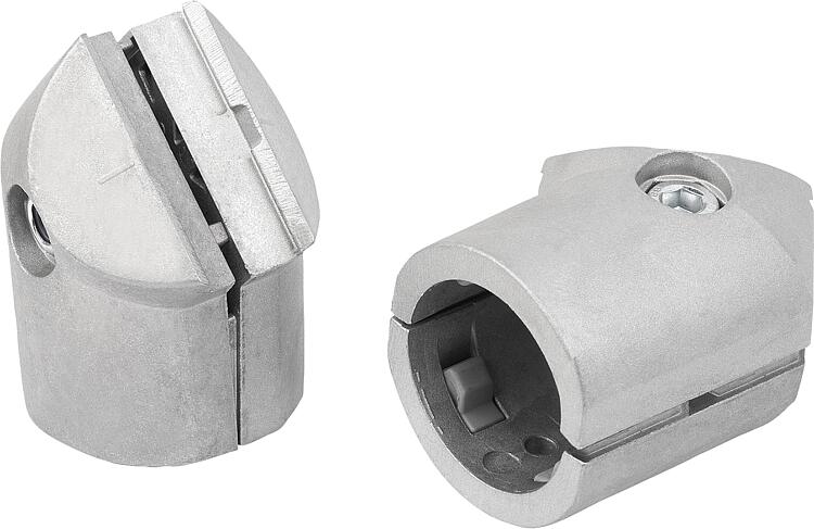 norelem - Conectores de 45° Ø30 de tipo I con protección contra torsión