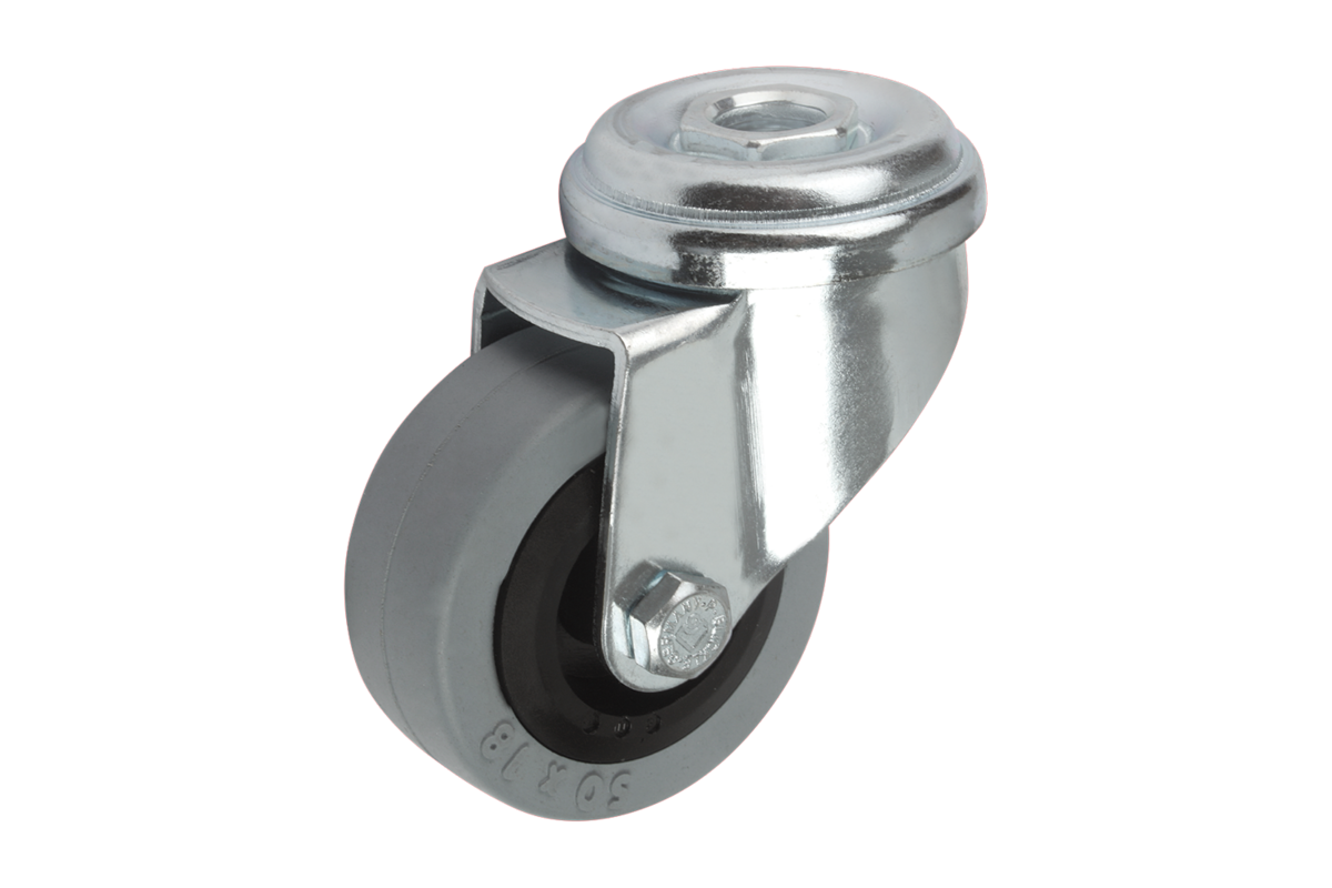 norelem - Rodillos guía para aparatos con neumáticos de goma maciza ...