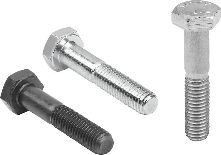 norelem - Tornillos hexagonales con espiga DIN 931/ISO 4014