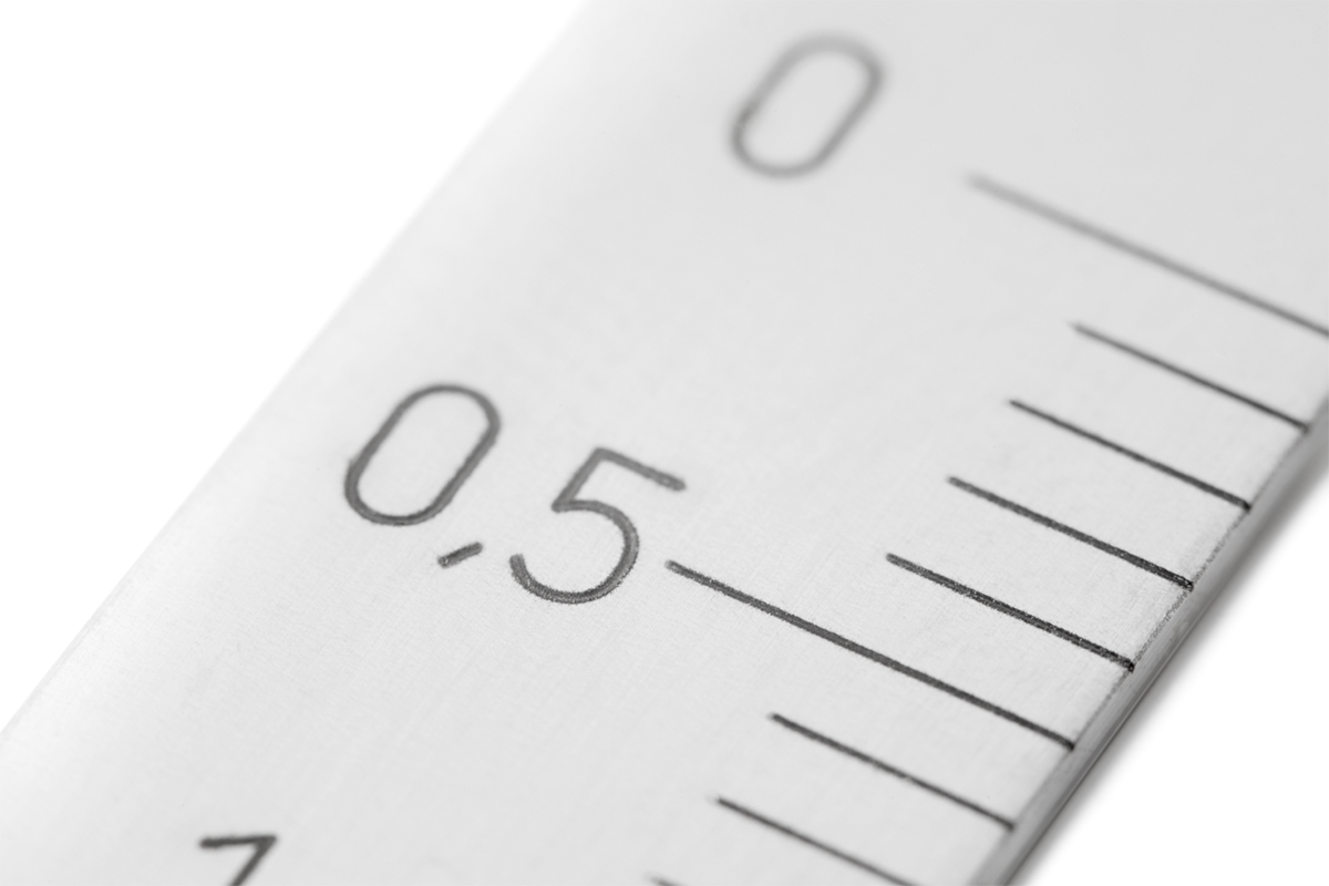 norelem - Nonio y marcas cero de acero inoxidable, autoadhesivas